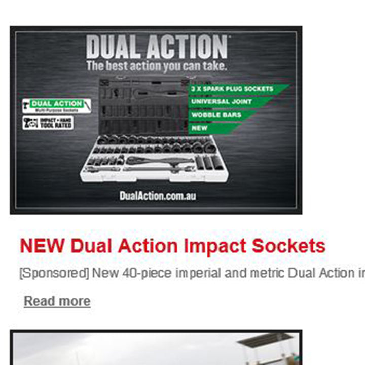 Dual Action Socket Sets from 59 to 10 piece sets